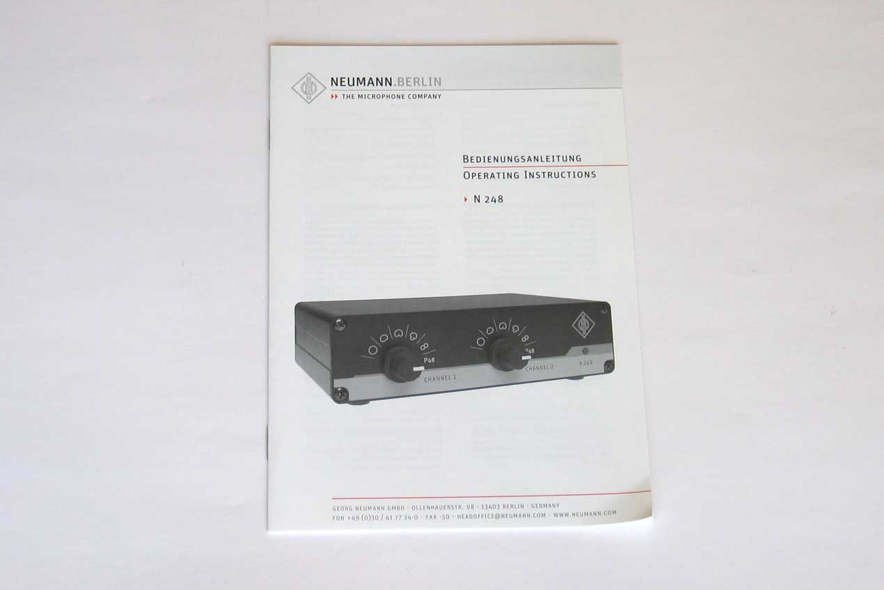 Neuman N248 Remote 5-Pattern Selector / PSU for TLM-127 Multi-Pattern ...