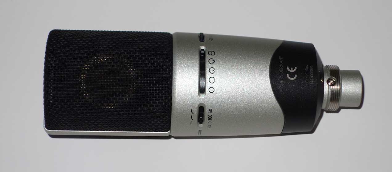 Sennheiser MK8 Condenser Mic w/Clip & Case, 5 Polar Patterns, Pad, Roll-Off